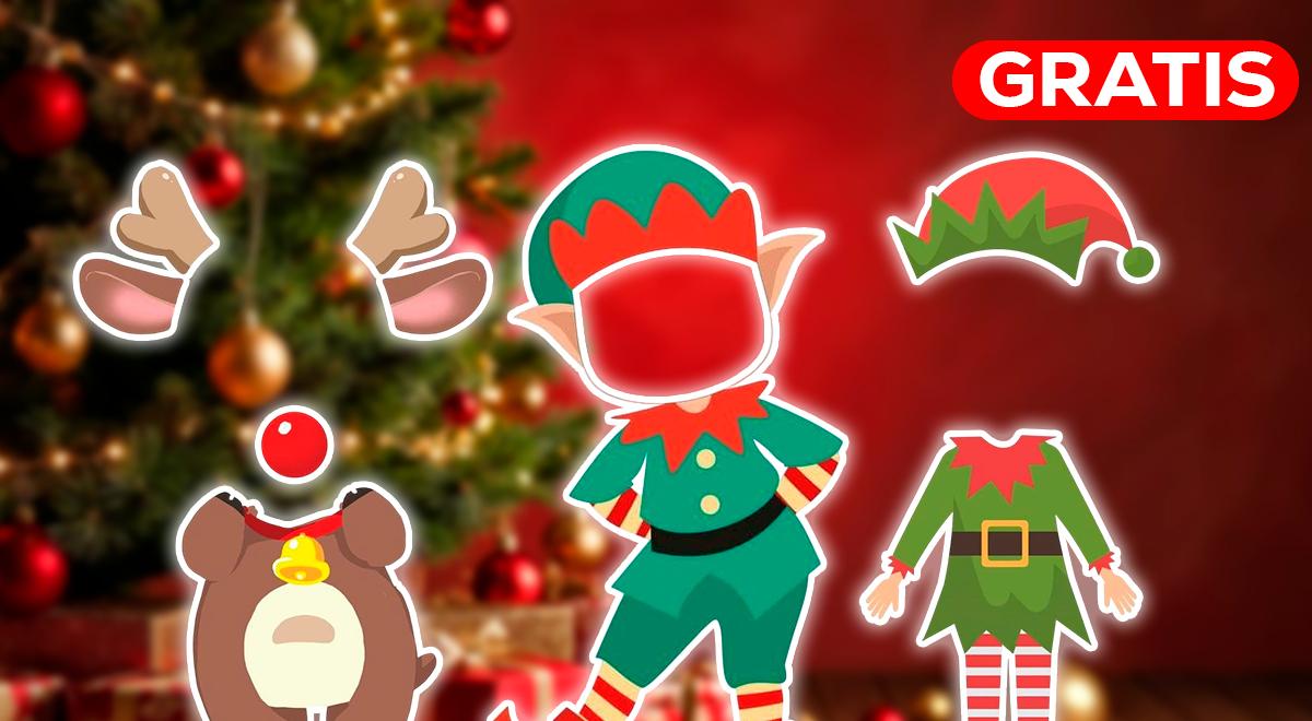 Descarga plantillas Navidad GRATIS: imágenes de renos, Papa Noel ...