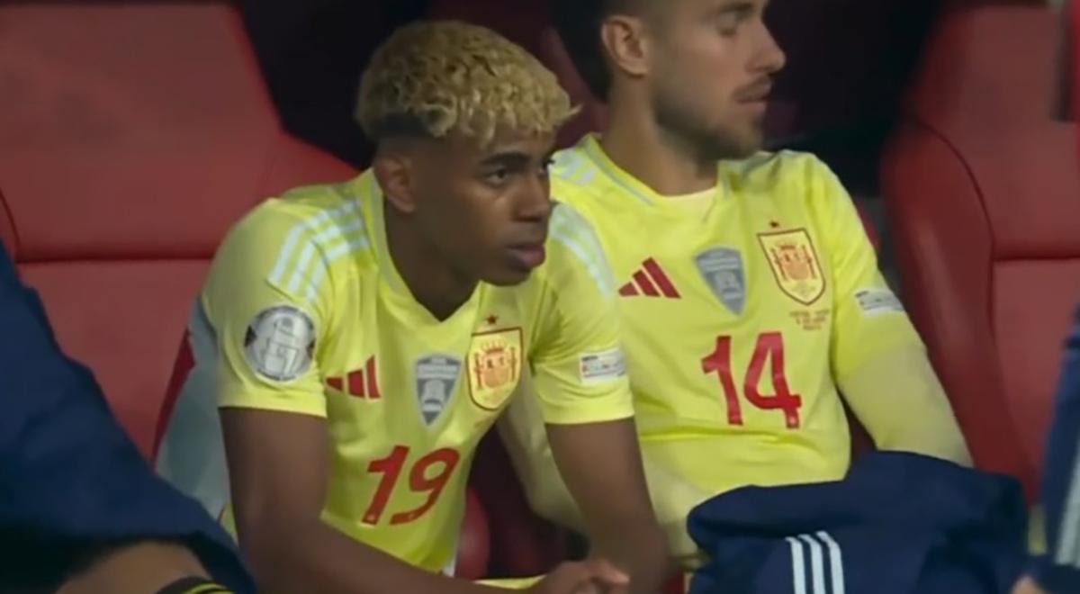 Así reaccionó Lamine Yamal tras ser cambiado en el España vs Portugal ...