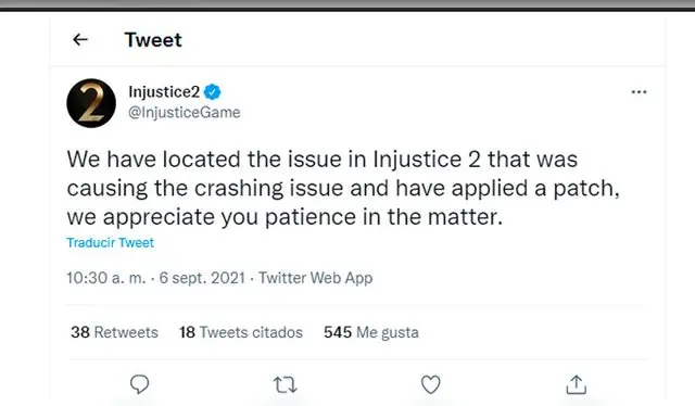 Injustice 2: el juego es injugable y creadores prometen solucionarlo