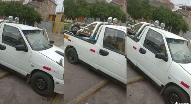 Viral: Auto 'tico' es tuneado a modo camioneta 4x4 y deja atónitos a usuarios - VIDEO