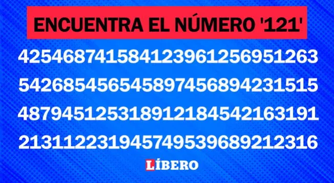 Acertijo visual matemático: ¿serás capaz de encontrar el número '121 ...