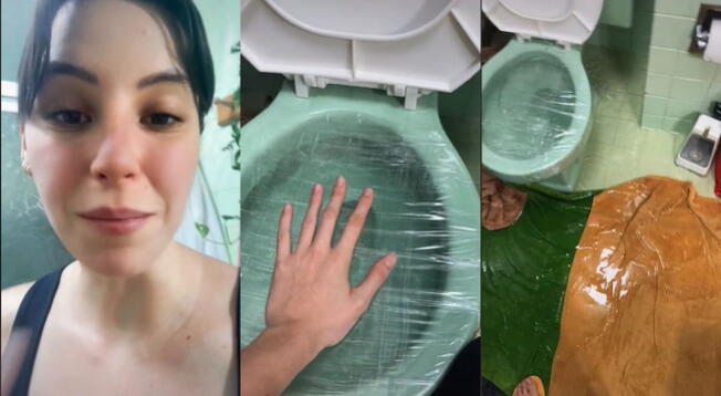 Joven utilizó truco de TikTok para desatorar su baño, pero terminó inundado