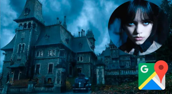 Usa Google Maps y encuentra castillo donde Jenna Ortega filmó Merlina ...