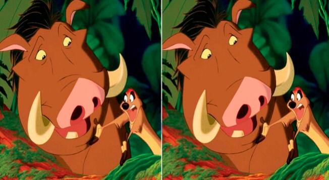 Encuentra las 4 diferencias en estos personajes del 'Rey León' de ...
