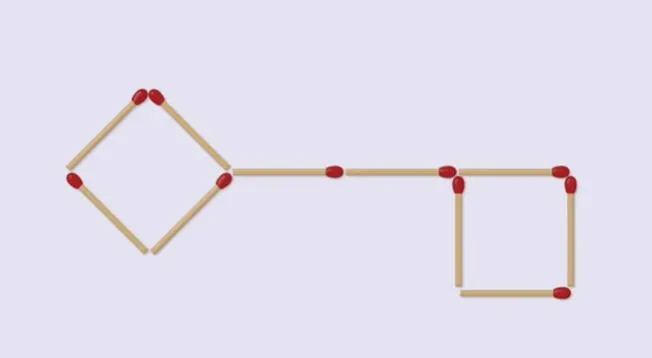 Resuelve esto DESAFÍO VIRAL moviendo 4 cerillos para formar 3 cuadrados