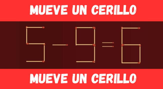 ¿Eres capaz de identificar el cerillo que debe mover? Solo un CRACK lo ...