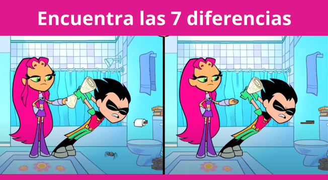 Debes tener una VISTA MINUCIOSA para ubicar las 7 diferencias en 'Los jóvenes titanes'