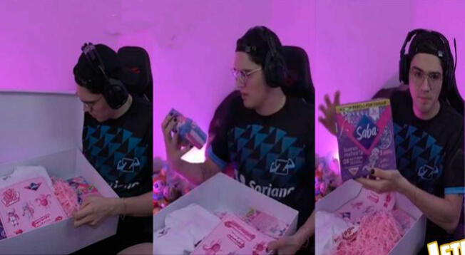 Marca de toallas higiénicas se confunde y envía singular regalo a Streamer 'El Mariana'