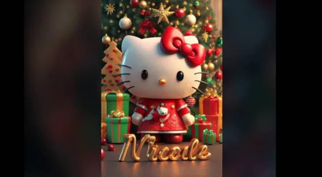 Descarga las mejores imágenes personalizadas de Hello Kitty navideña con la IA de Ideogram ...