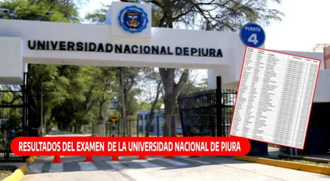 Resultados del examen de la Universidad Nacional de Piura: puntajes y notas oficiales AQUÍ ...