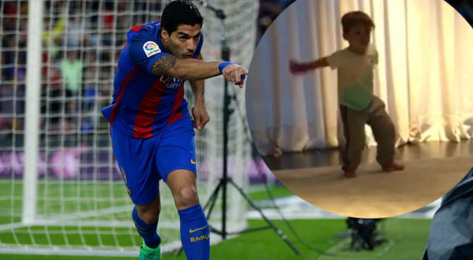 Luis Suárez: Pequeño hijo sorprende atajando remates del 'Pistolero ...