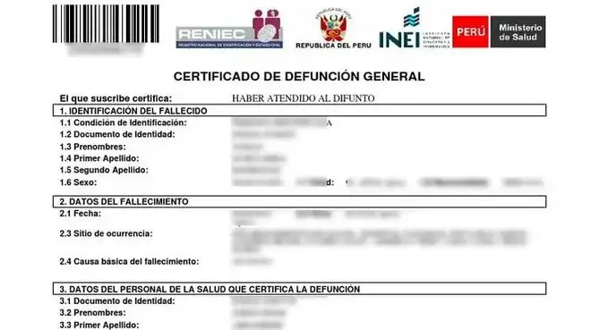 Certificado de Defunción en Perú - trámite [AQUÍ]