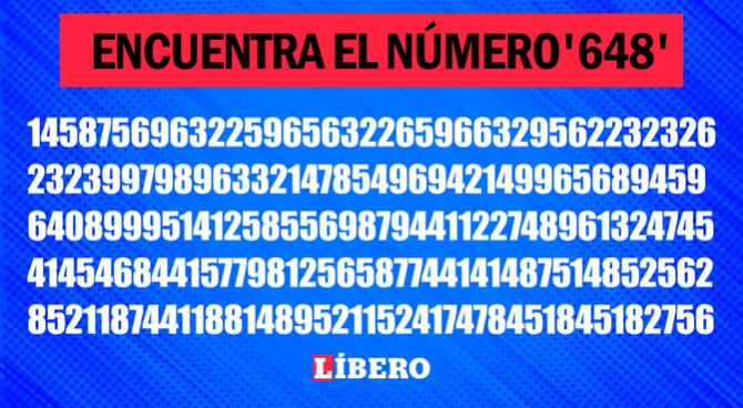 ¿Podrás encontrar el número '648'? Solo los más INTELIGENTES superaron ...