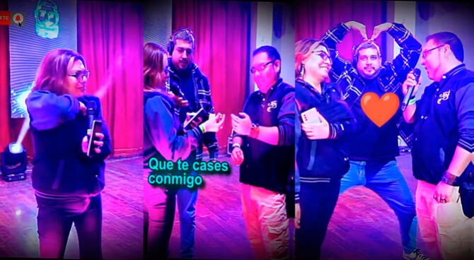 Le pide matrimonio a su novio en pleno show de 'Hablando huevad*s' y escena es viral