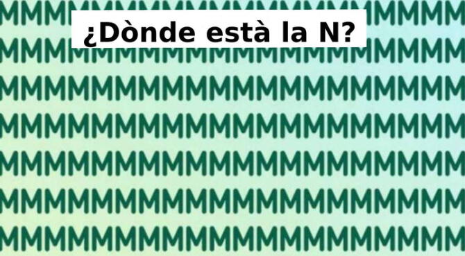 Desafío visual: encuentra a la letra escondida de la imagen