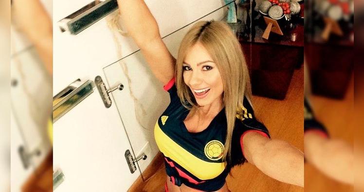Esperanza Gómez y su sensual aliento a Colombia previo a partido ante ...